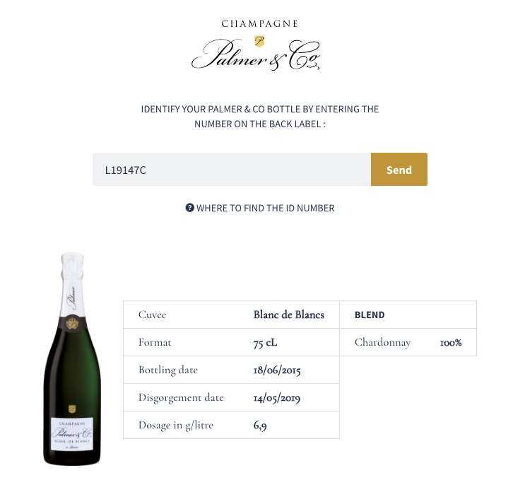 Champagne Palmer brings winemaking transparency with ID codes - The ...