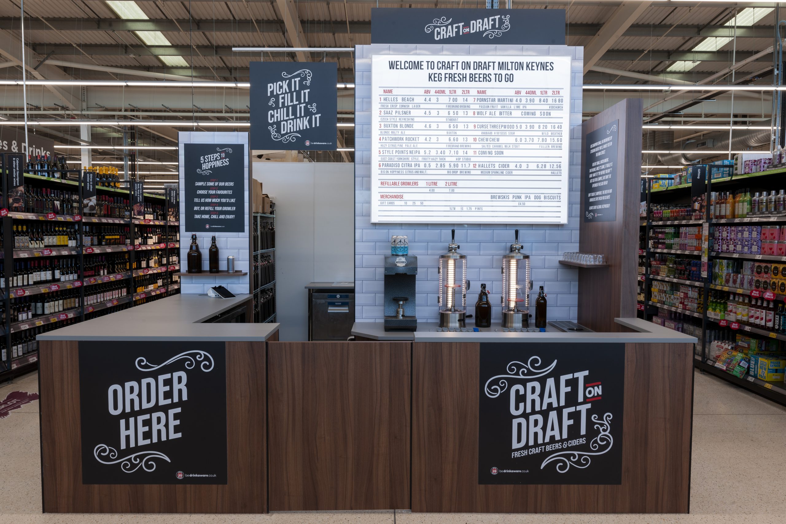 Asda trials refillable beer service for customers in supermarket first