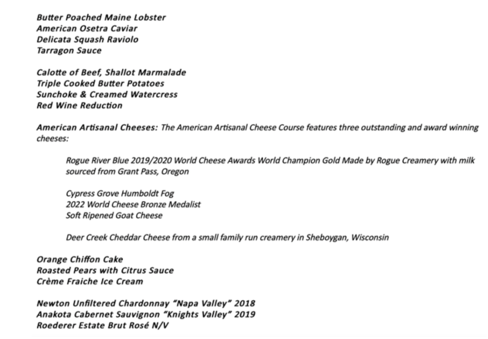 All the wines served at President Biden's state dinner with Emmanuel Macron