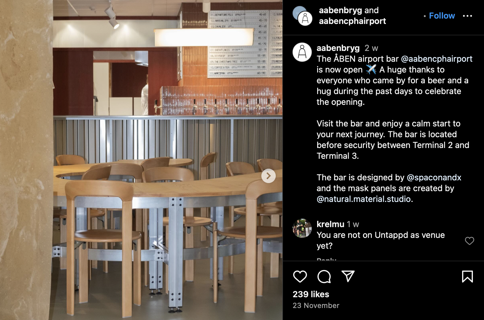 Restaurant panels made using leftover beer