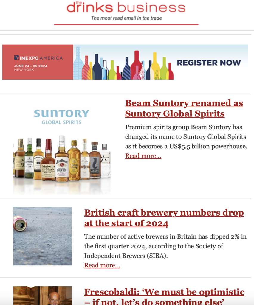 Subscribe to our daily newsletter - The Drinks Business