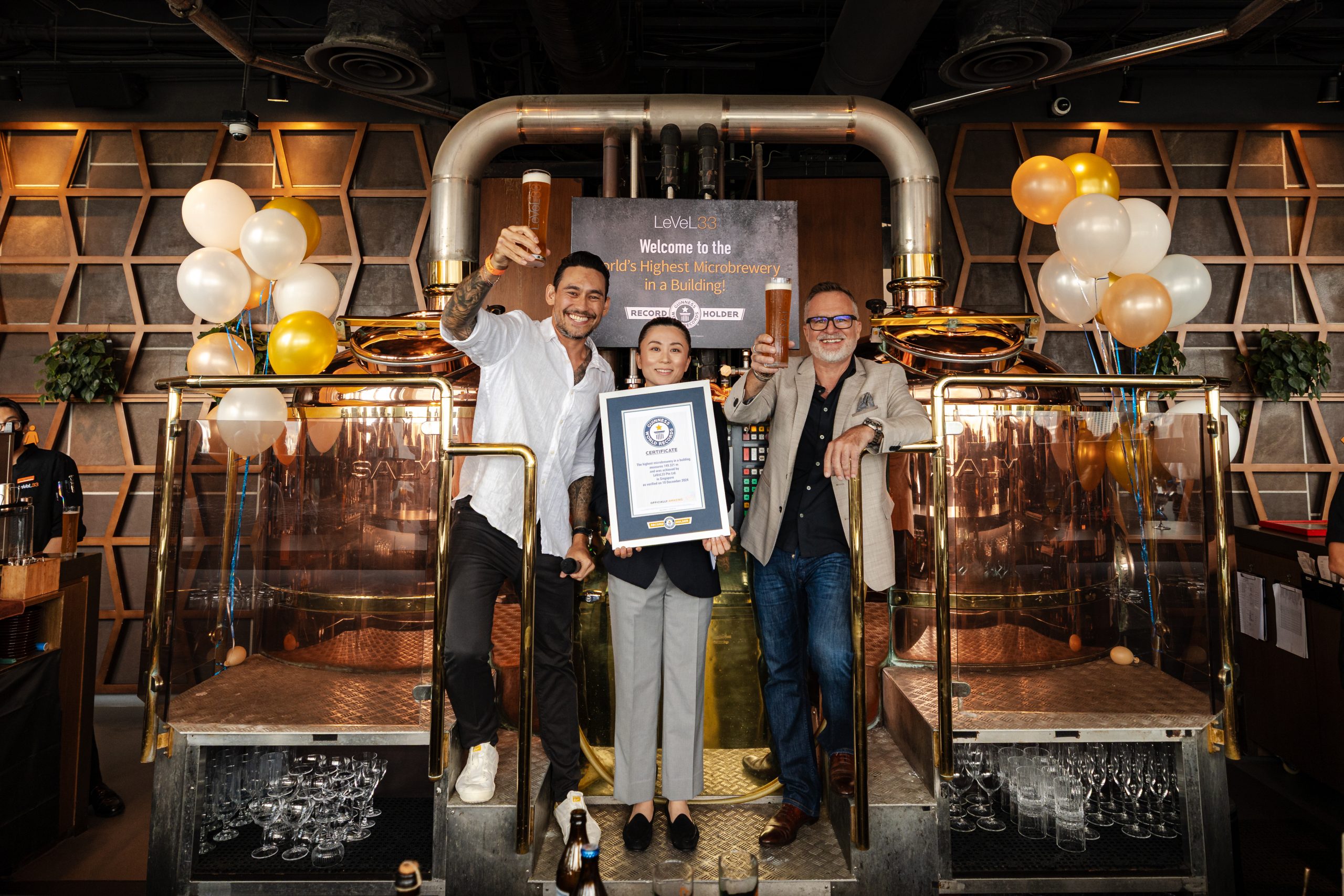 Singapore's LeVeL33 is officially the world's highest microbrewery