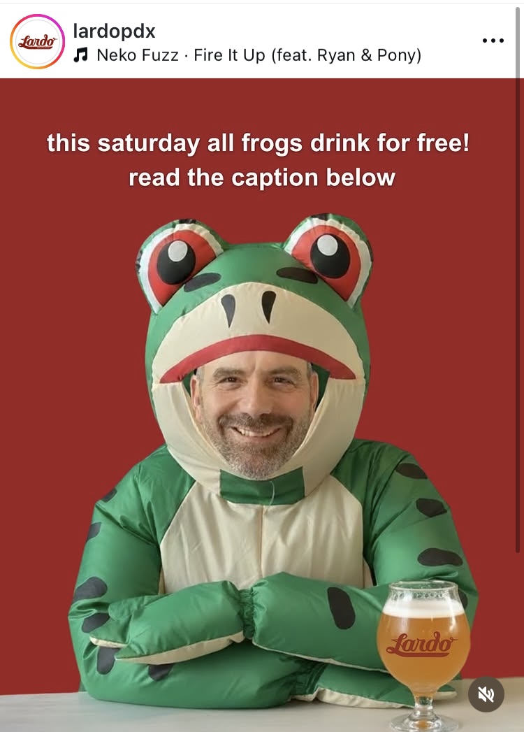 Portland restaurant offers 'free beer for frogs' this weekend amidst No ...